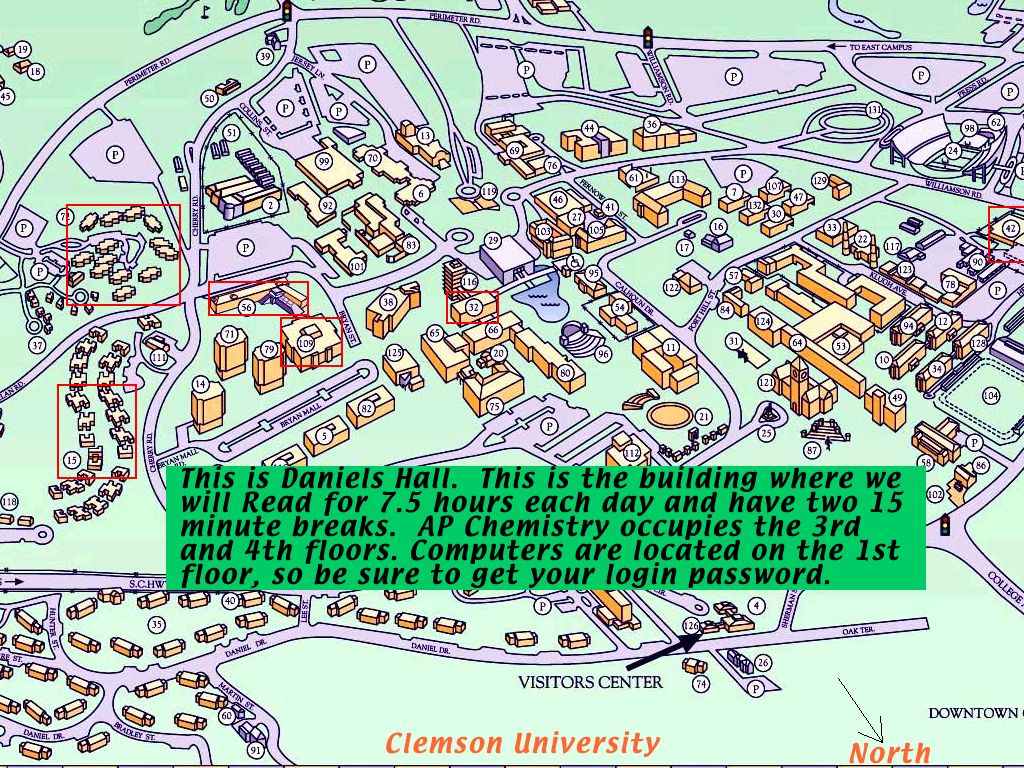 Clemson Campus Map Clemson SC Street Map Poster Wall Print By Modern